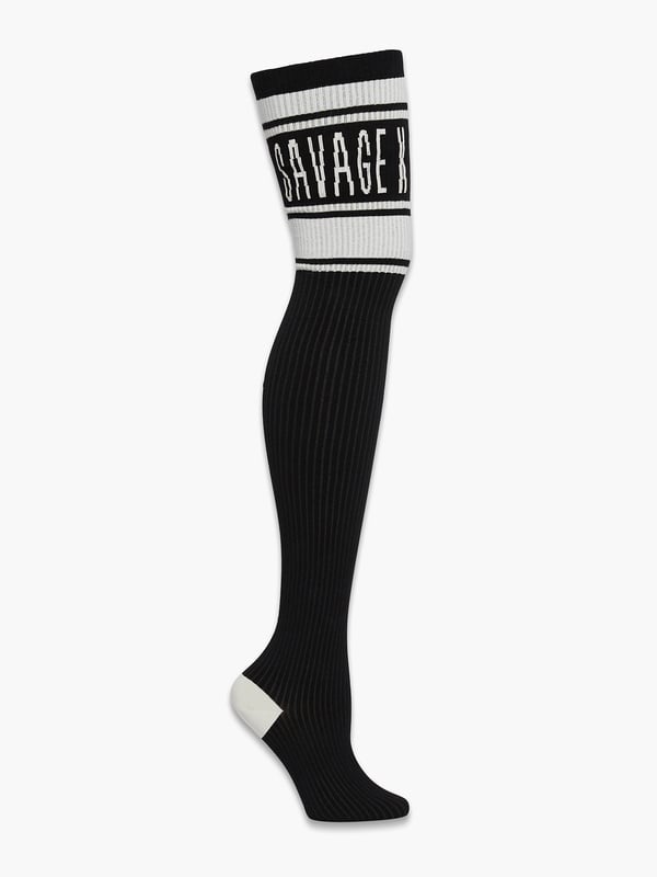 Classic Thigh High Socks In Black And Multi Savage X Fenty Netherlands