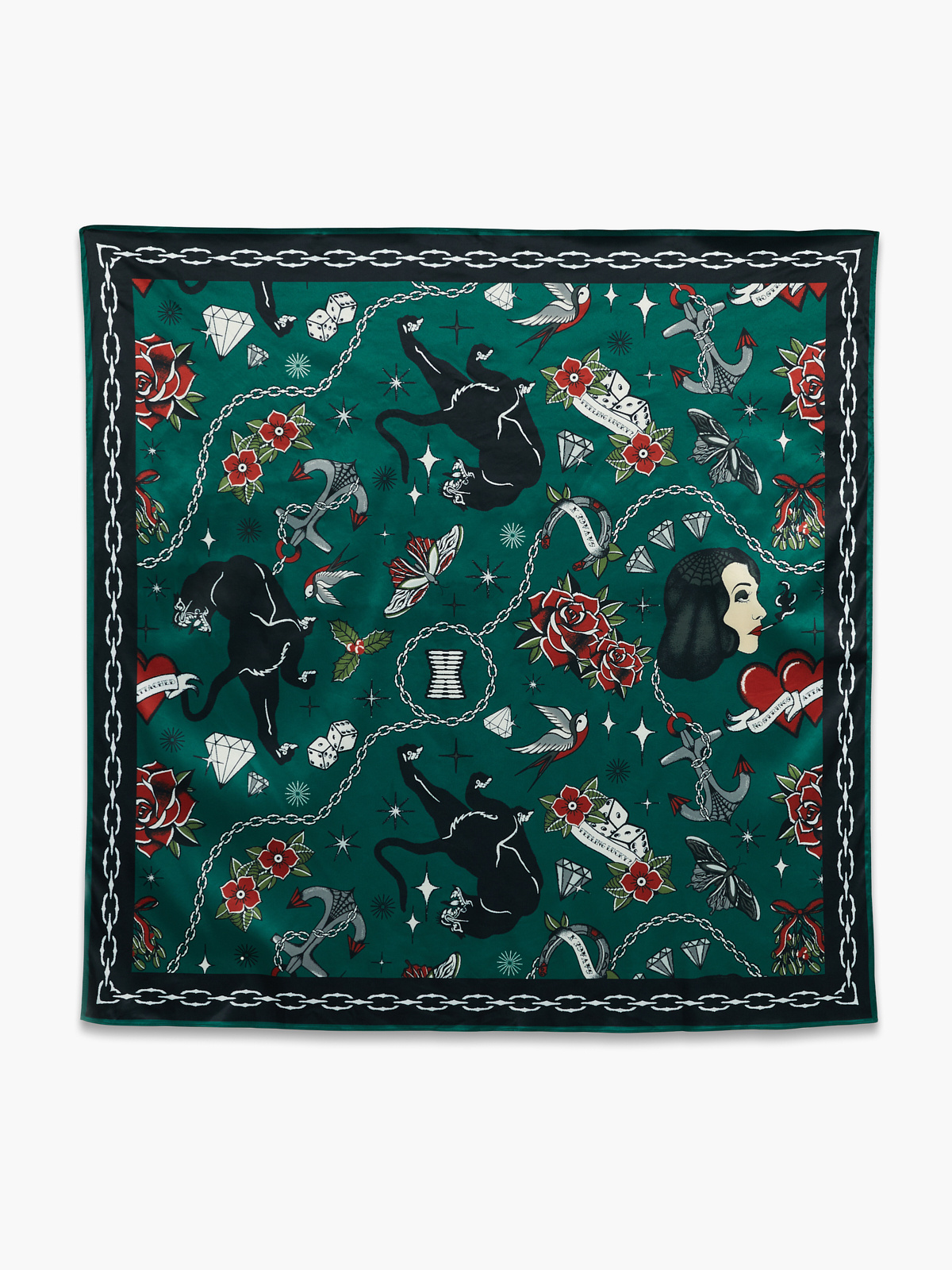 Classic Vintage Sleep Scarf in Green & Multi | SAVAGE X FENTY
