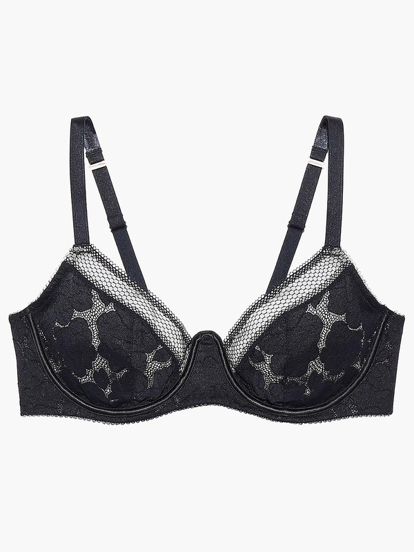 Floral Glow Unlined Lace Bra in Black | SAVAGE X FENTY
