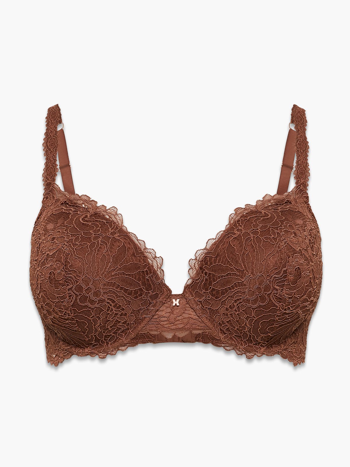 Romantic Corded Lace Padded Demi Bra in Brown | SAVAGE X FENTY UK ...