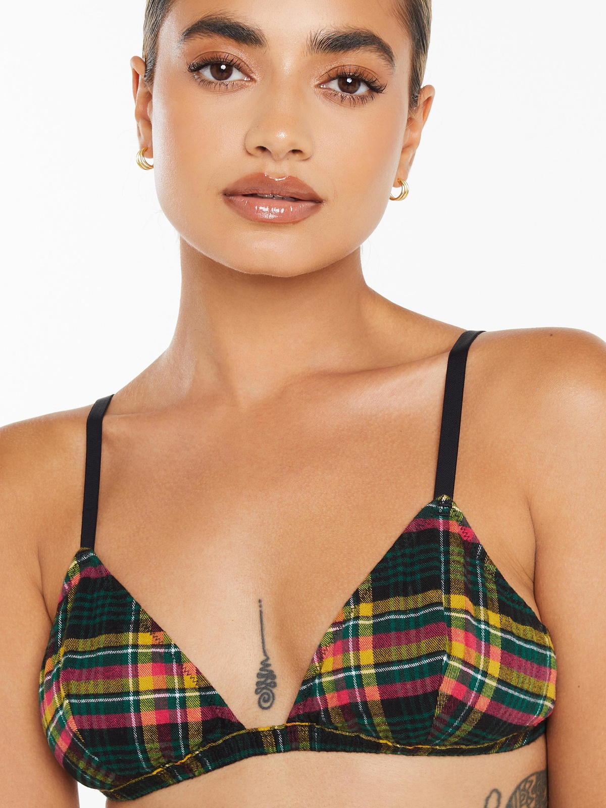 Tied Up Tartan Bralette In Multi Yellow SAVAGE X FENTY