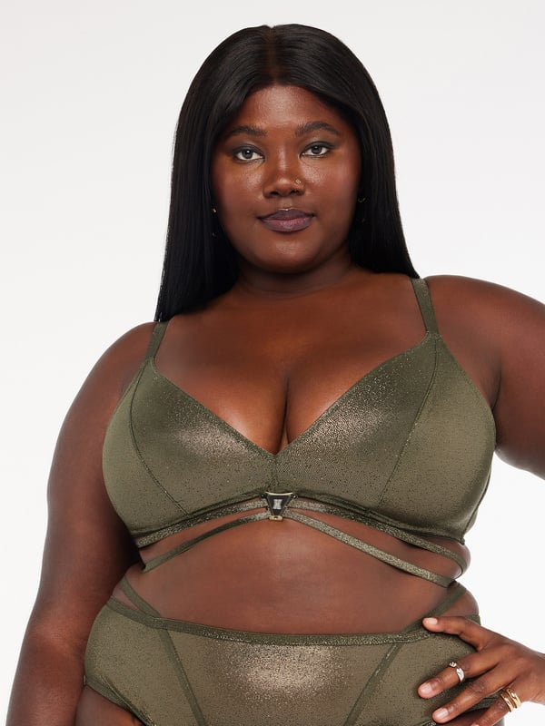Going Platinum Strappy Mesh Bralette - Savage