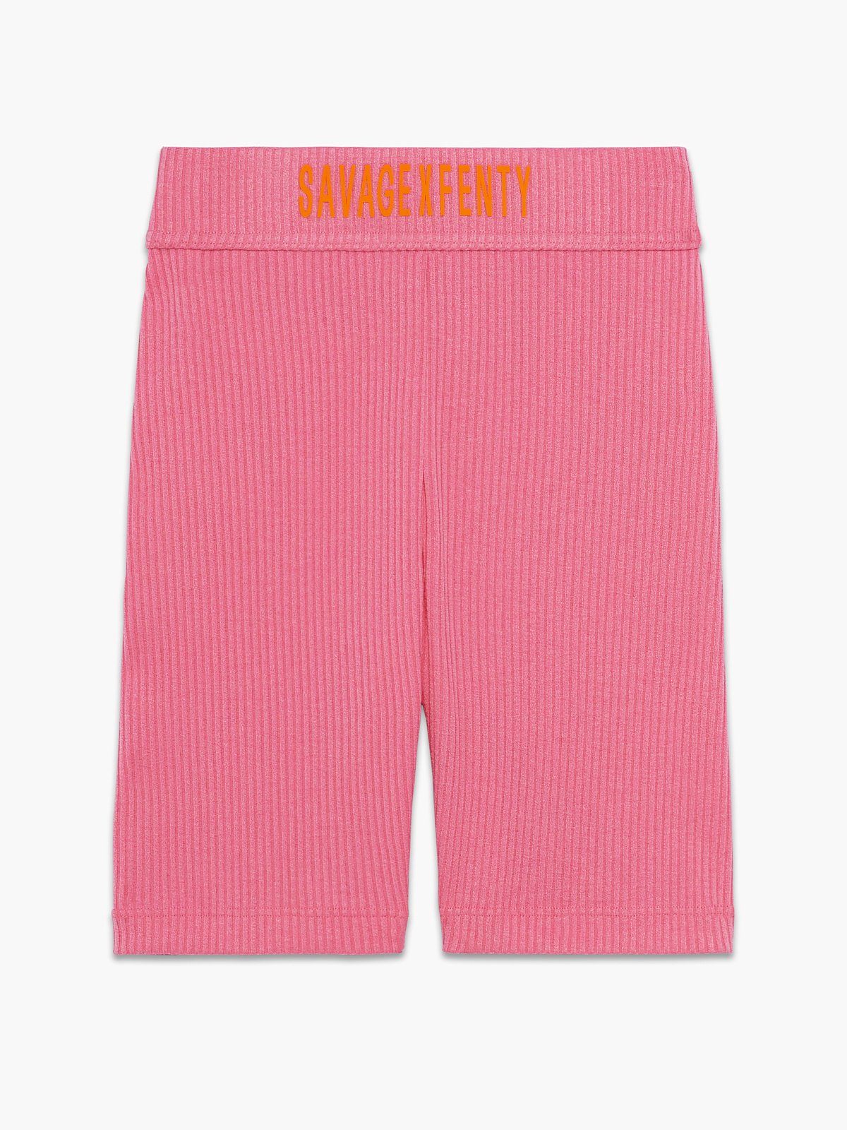 Essential Heavy Rib Logo Bike Short in Pink | SAVAGE X FENTY