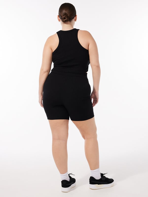 Essential Heavy Rib Logo Bike Short - Savage