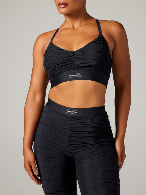 Ruche Hour High-Waist Mesh Legging - Savage