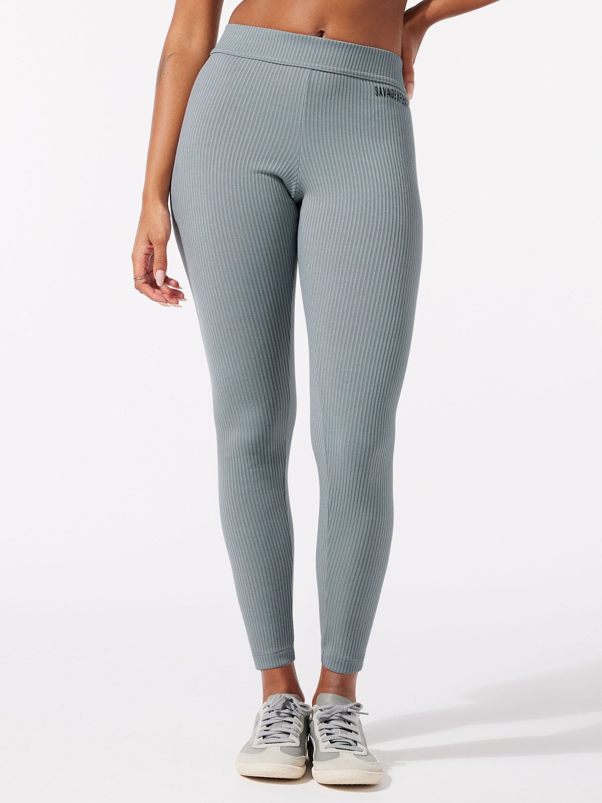 Essential Heavy Rib Legging in Grey | SAVAGE X FENTY