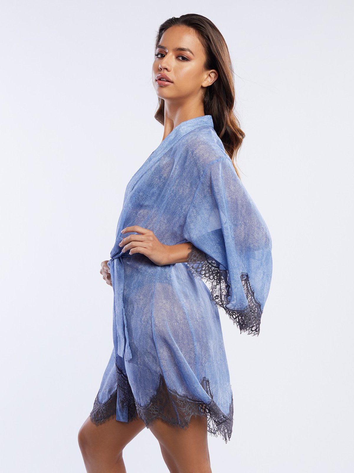 Chiffon Robe in Blue | SAVAGE X FENTY UK United Kingdom