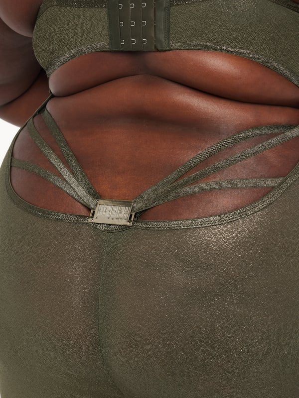 Going Platinum Mesh Crotchless Catsuit - Savage