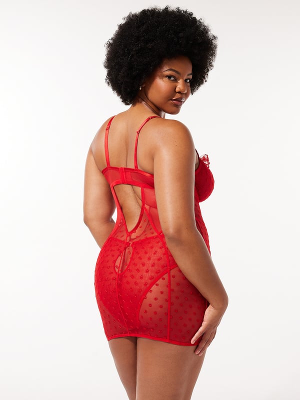 Ruffle Luv Underwire Slip - Savage