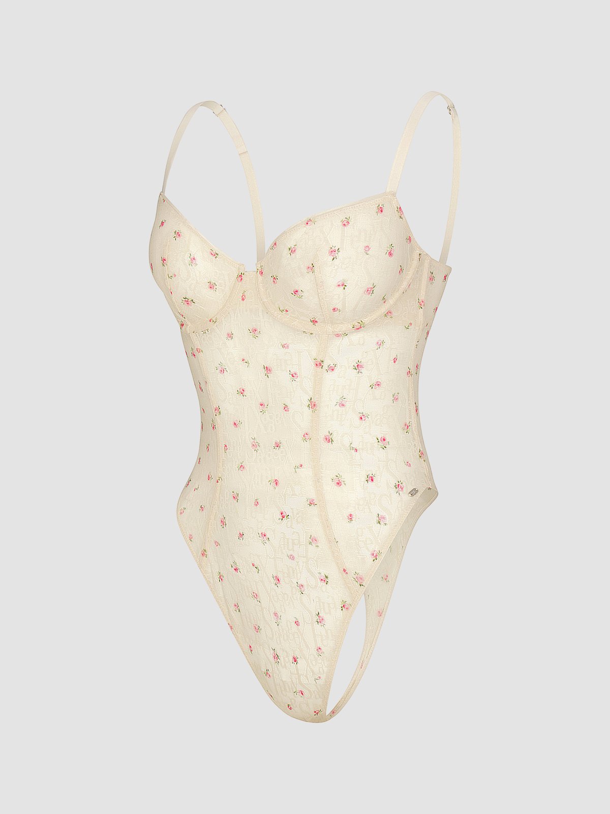 Signature Script Underwire Teddy in Brown & Multi | SAVAGE X FENTY