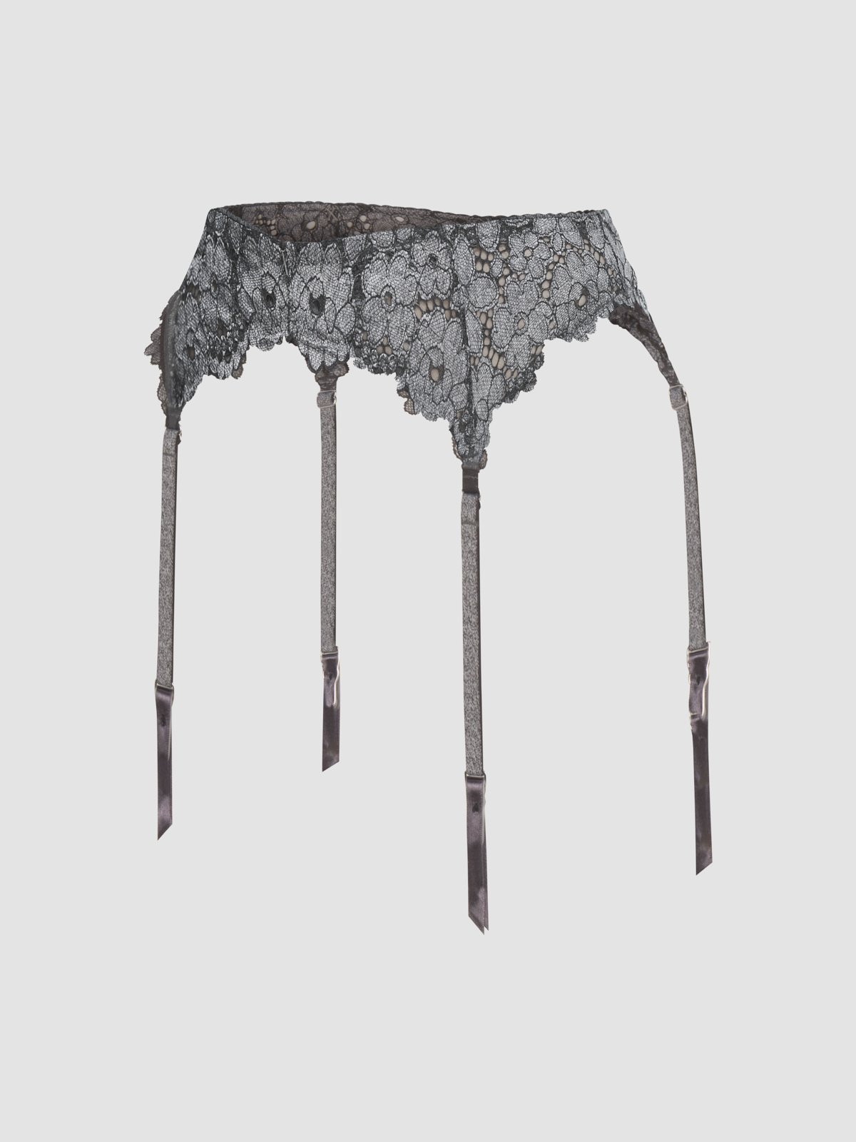 Playdate Lace Garter Belt in Grey | SAVAGE X FENTY