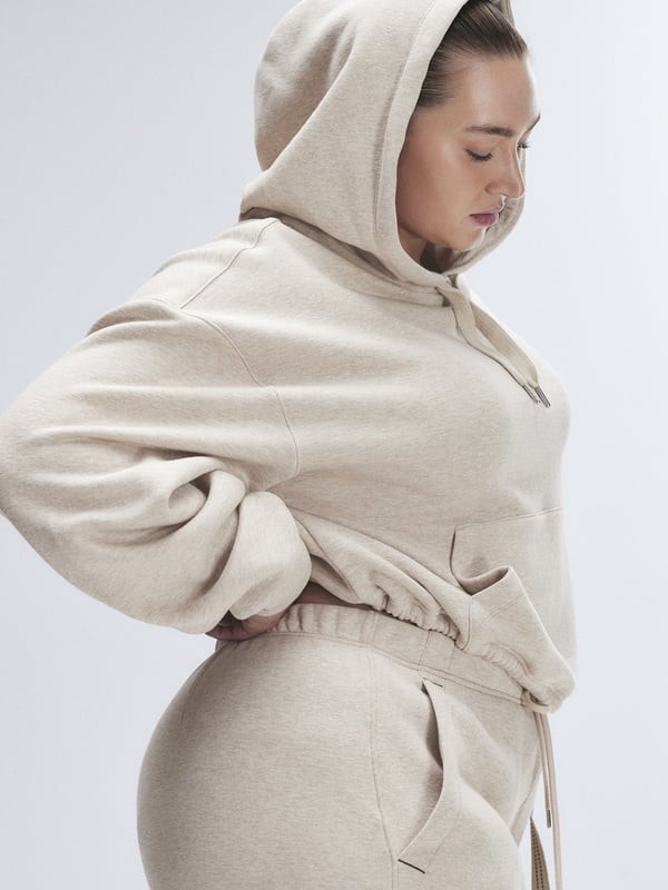 Essential Fleece Pullover Drawstring Hoodie - Savage