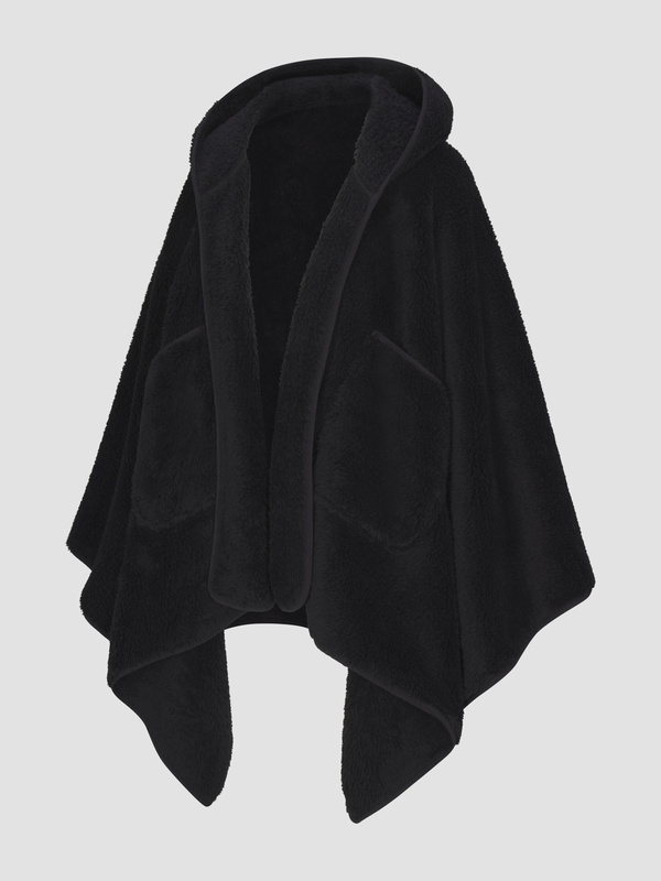 Undercover Softie Plush Teddy Hooded Blanket in Black | SAVAGE X FENTY