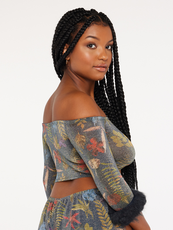 Trophy Wife Crop Sleep Top - Savage