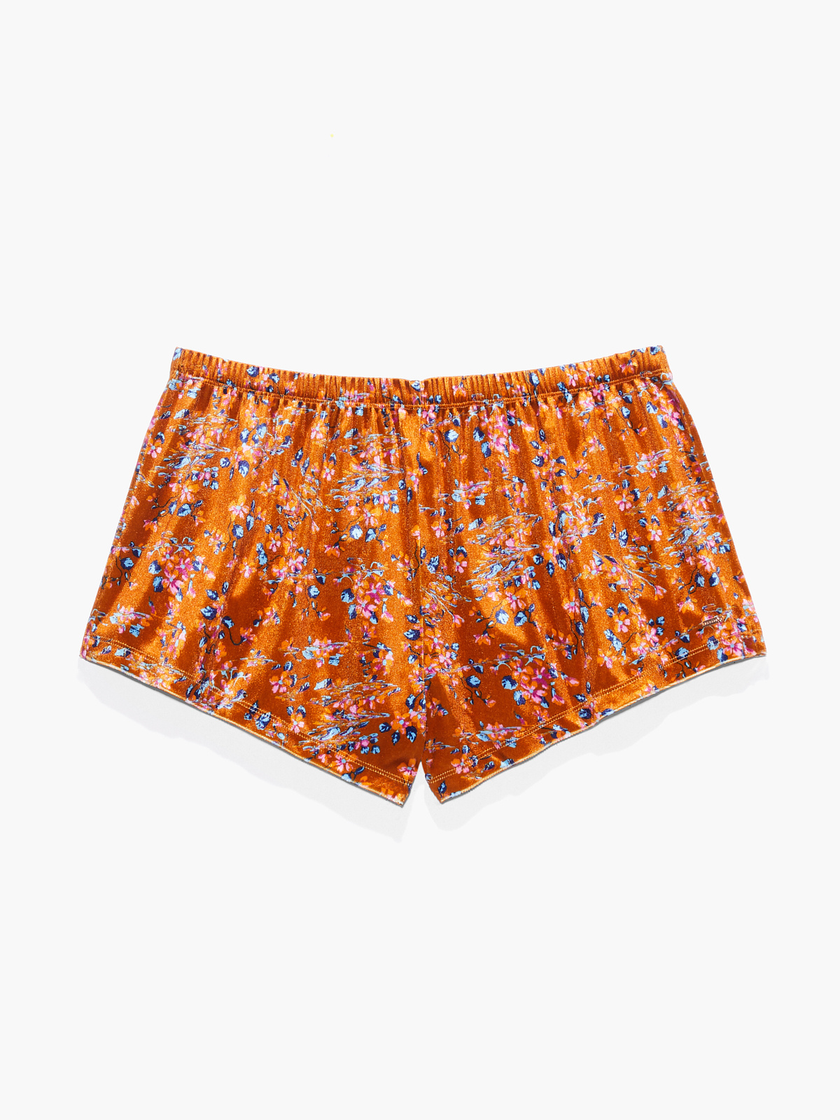 Psychedelic Velvet Sleep Short in Brown & Multi & Orange | SAVAGE X FENTY