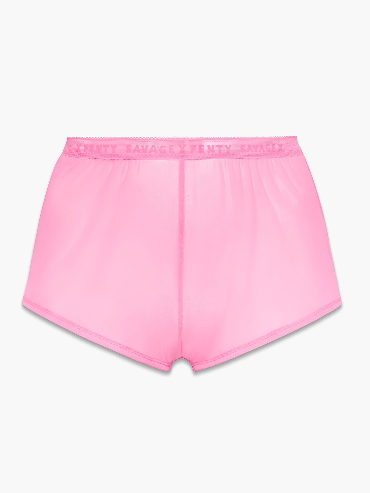 Logo-Trim Mesh Sleep Short in Pink | SAVAGE X FENTY