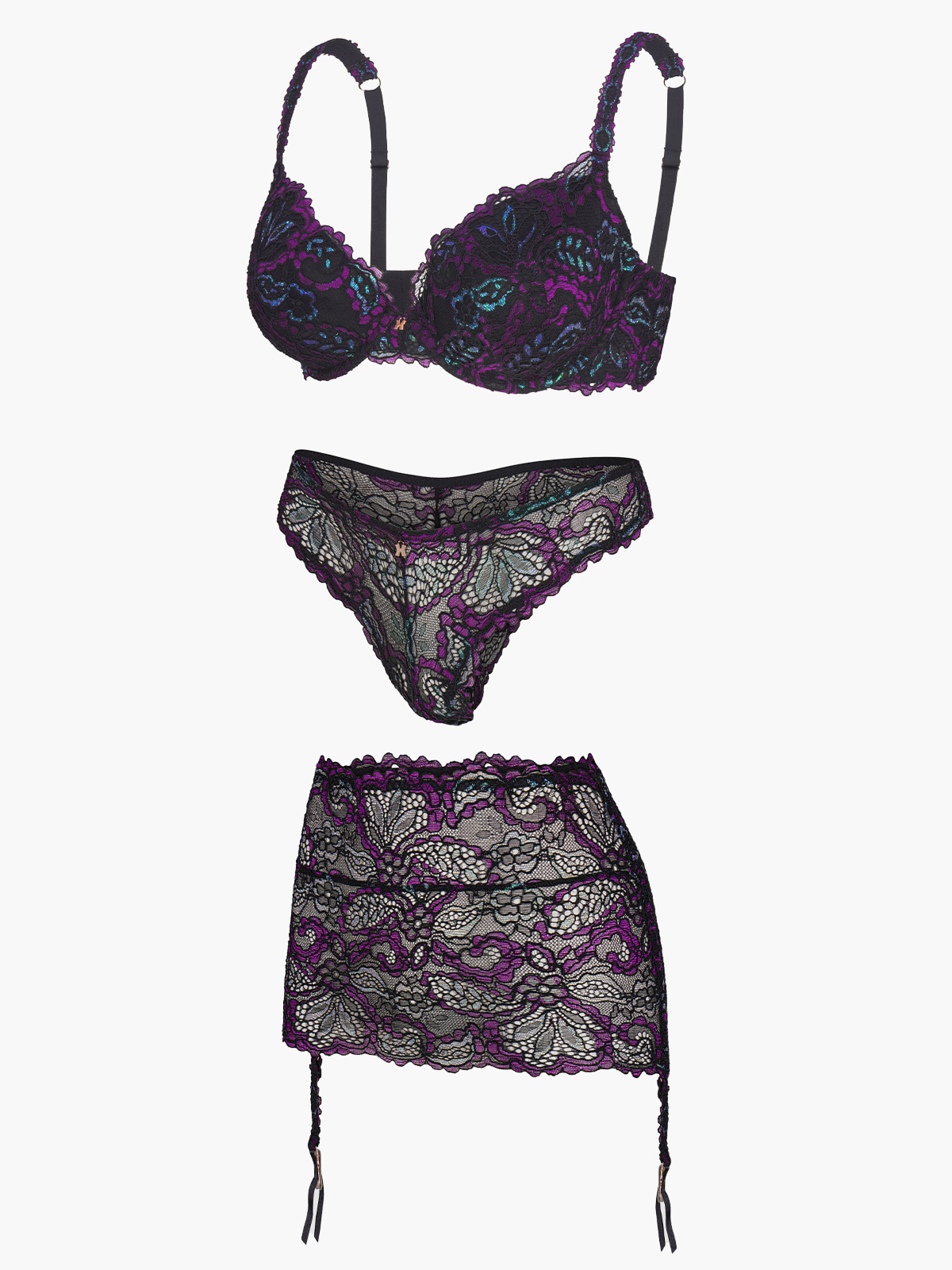 Metallic Lace 3-Piece Set | SAVAGE X FENTY