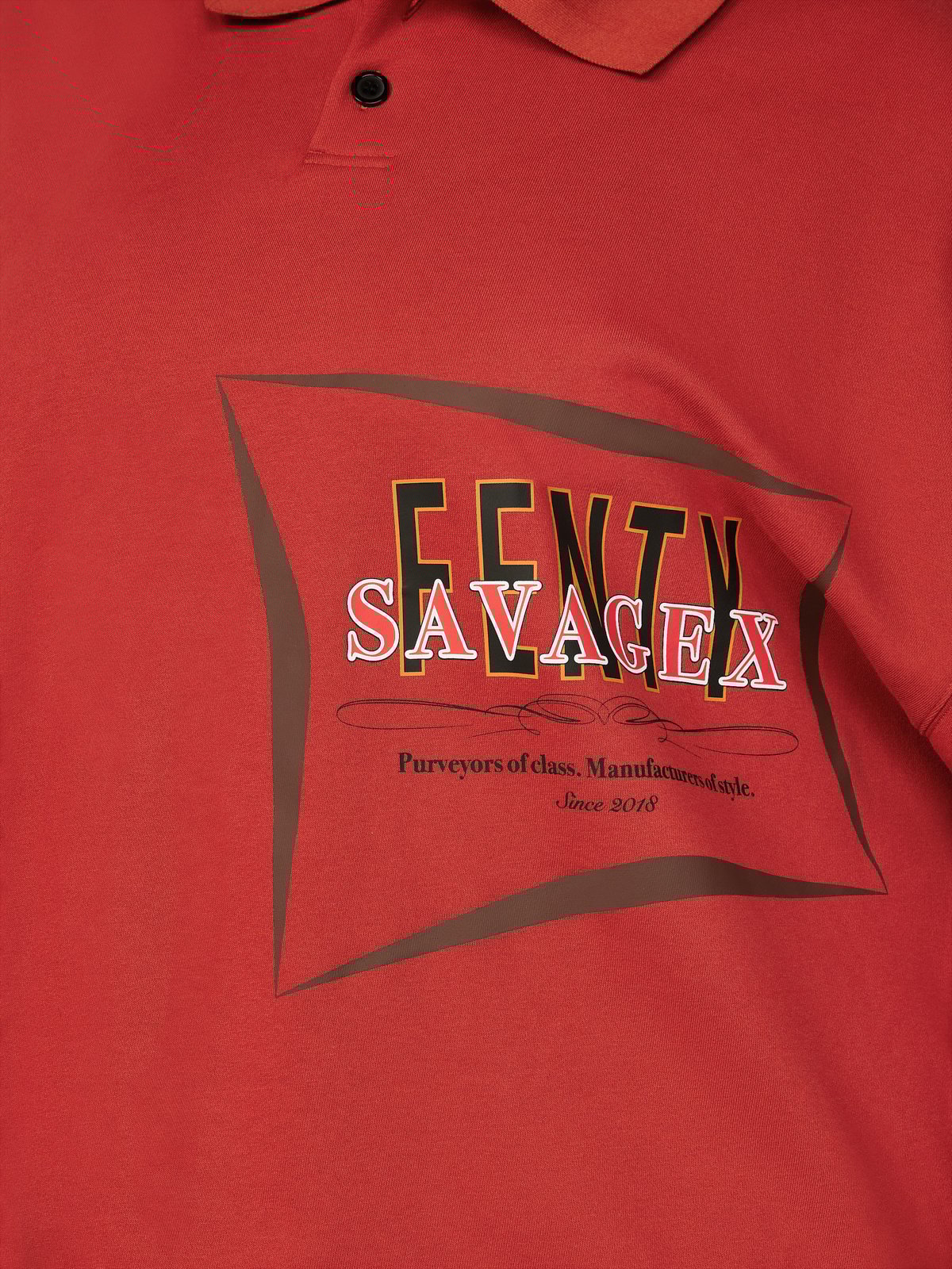 Xssential Terry Classic Back Page Long Sleeve Polo In Red SAVAGE X FENTY xssential-terry-classic-back-page-long-sleeve-polo-in-red-savage-x-fenty