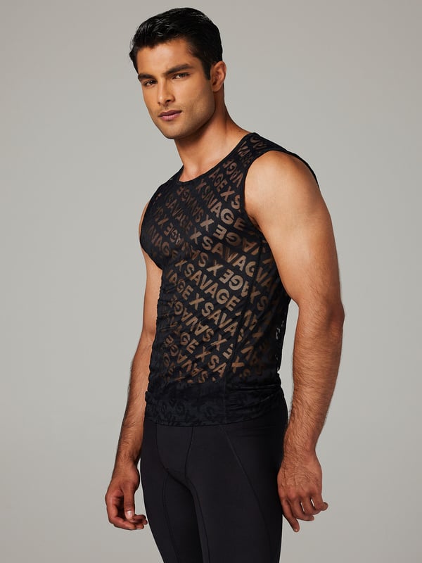 Breakout Base Layer Graphic Mesh Tank - Savage