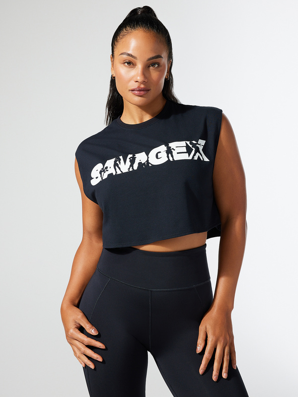 Flex On U Cropped Muscle Tee - Savage
