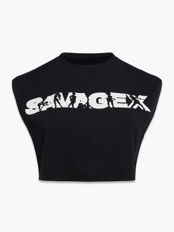 Flex On U Cropped Muscle Tee - Savage