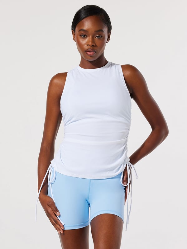 Light Layer Ruched Tank - Savage