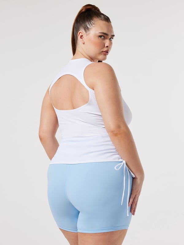 Light Layer Ruched Tank - Savage