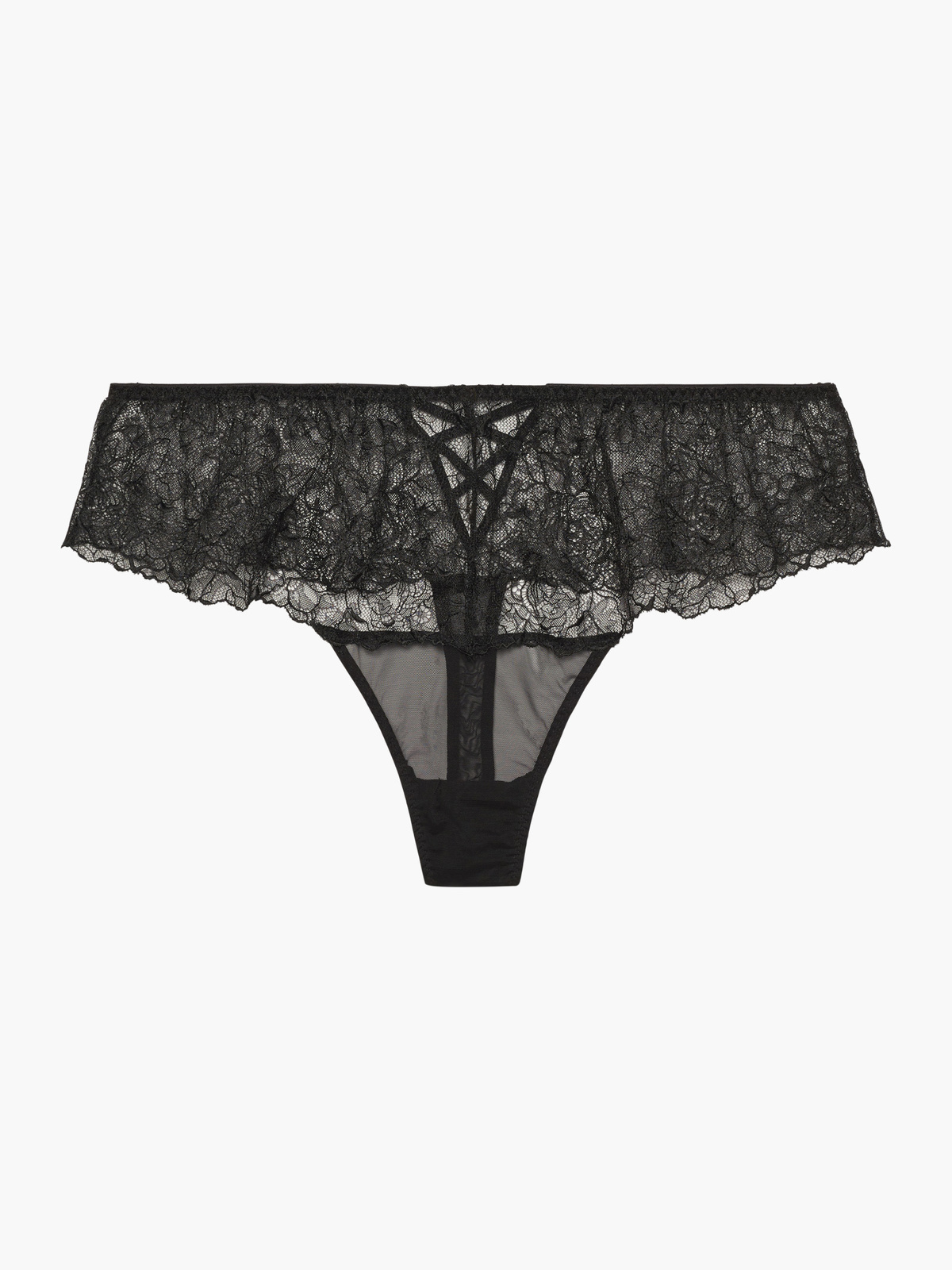 High Leg Lace Thong in Black | SAVAGE X FENTY Germany