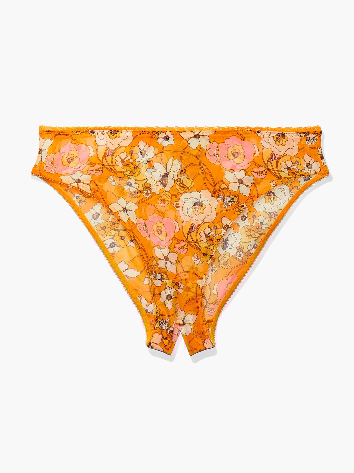 Mesh Crotchless High Leg Bikini in Multi & Yellow | SAVAGE X FENTY