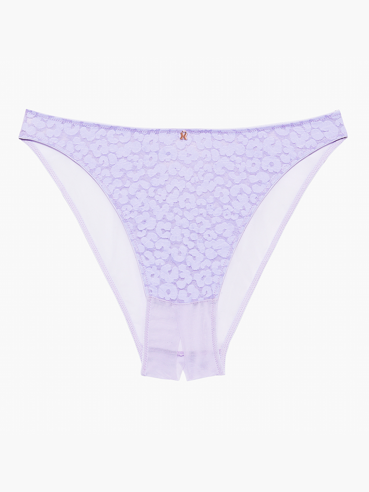 Leopard Lace Crotchless Bikini with X Charm in Purple | SAVAGE X FENTY