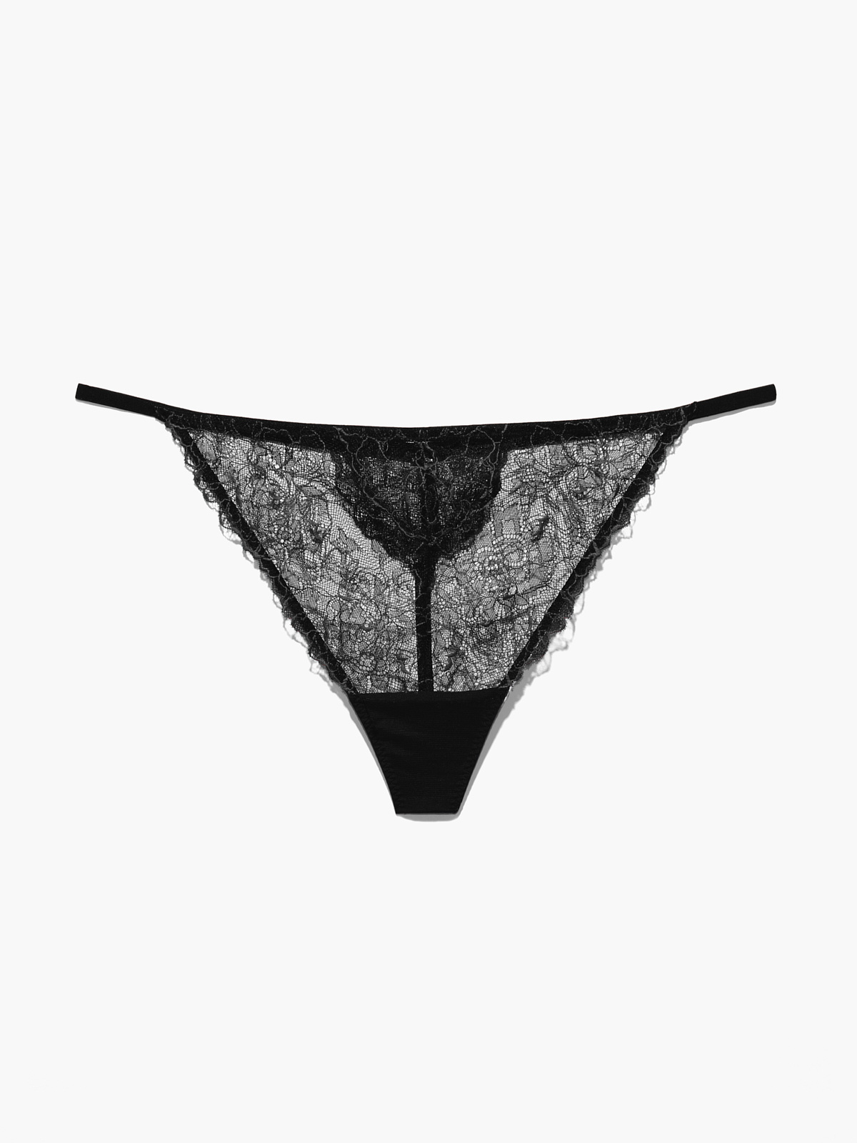 Embroidered Lace G-String in Black | SAVAGE X FENTY