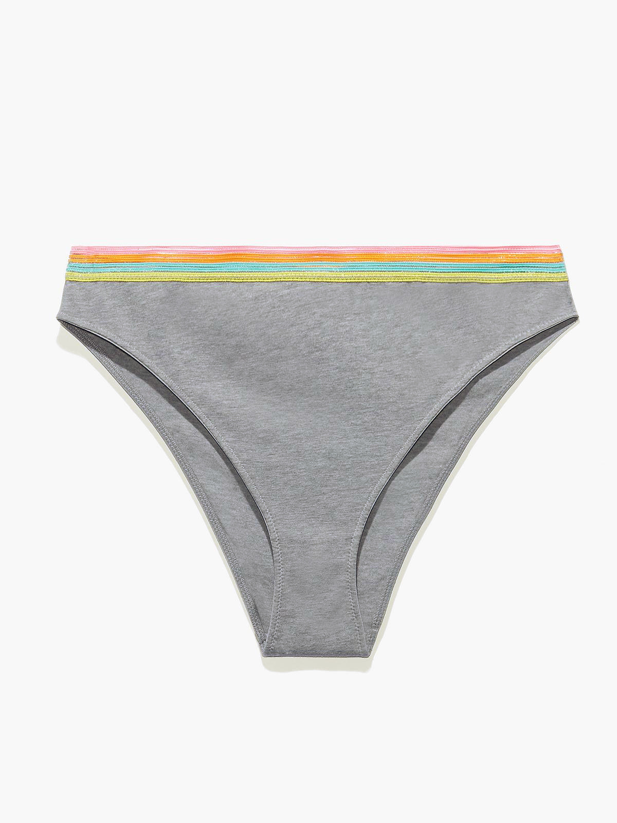 Candy Stripe High Leg Bikini in Grey | SAVAGE X FENTY