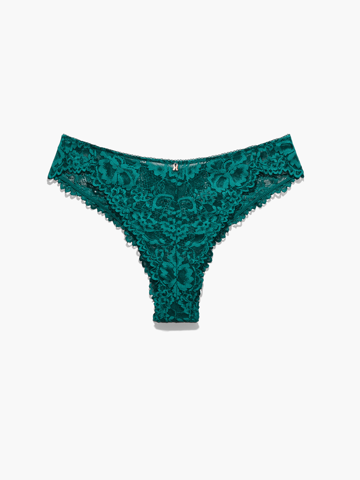 Floral Lace High Leg Brazilian in Green | SAVAGE X FENTY