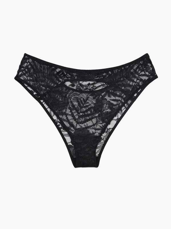Shadowplay Lace Cheeky Panty in Black | SAVAGE X FENTY