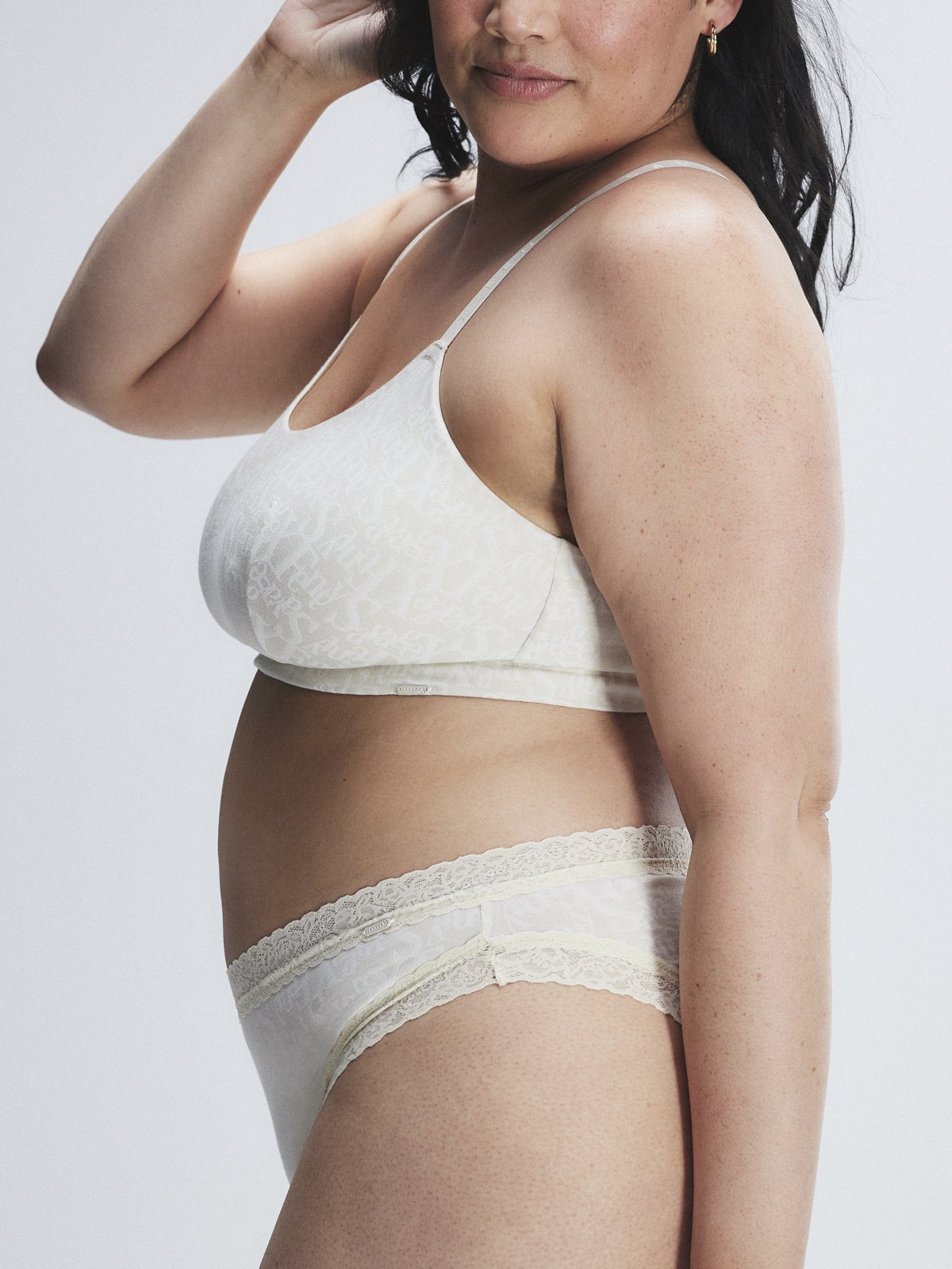 Cotton Essentials Lace-Trim Cheeky Panty in Brown | SAVAGE X FENTY