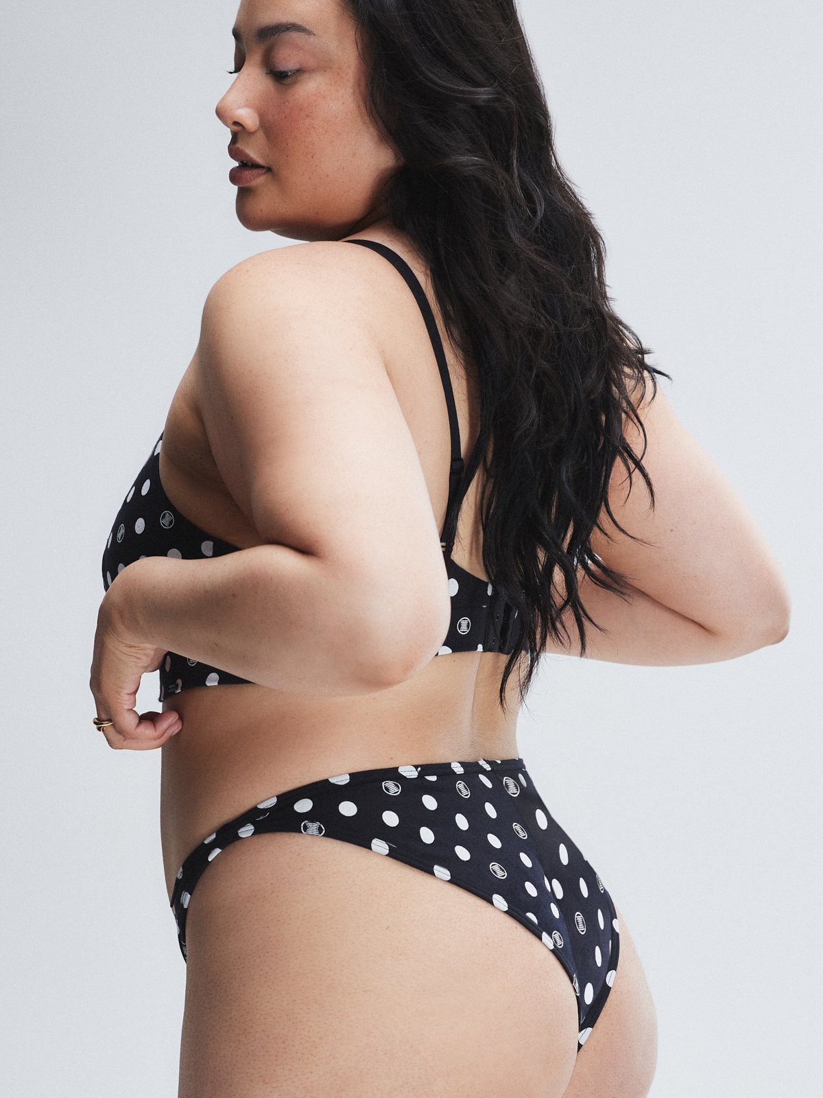 Cotton Essentials String Bikini Panty in Black & Multi | SAVAGE X FENTY