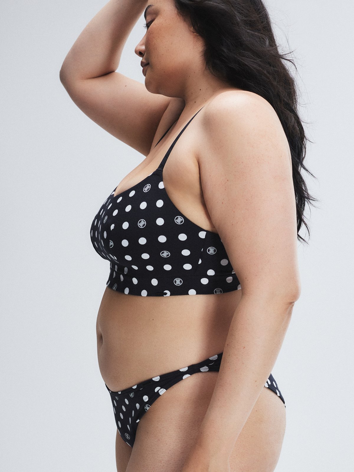 Cotton Essentials String Bikini Panty in Black & Multi | SAVAGE X FENTY