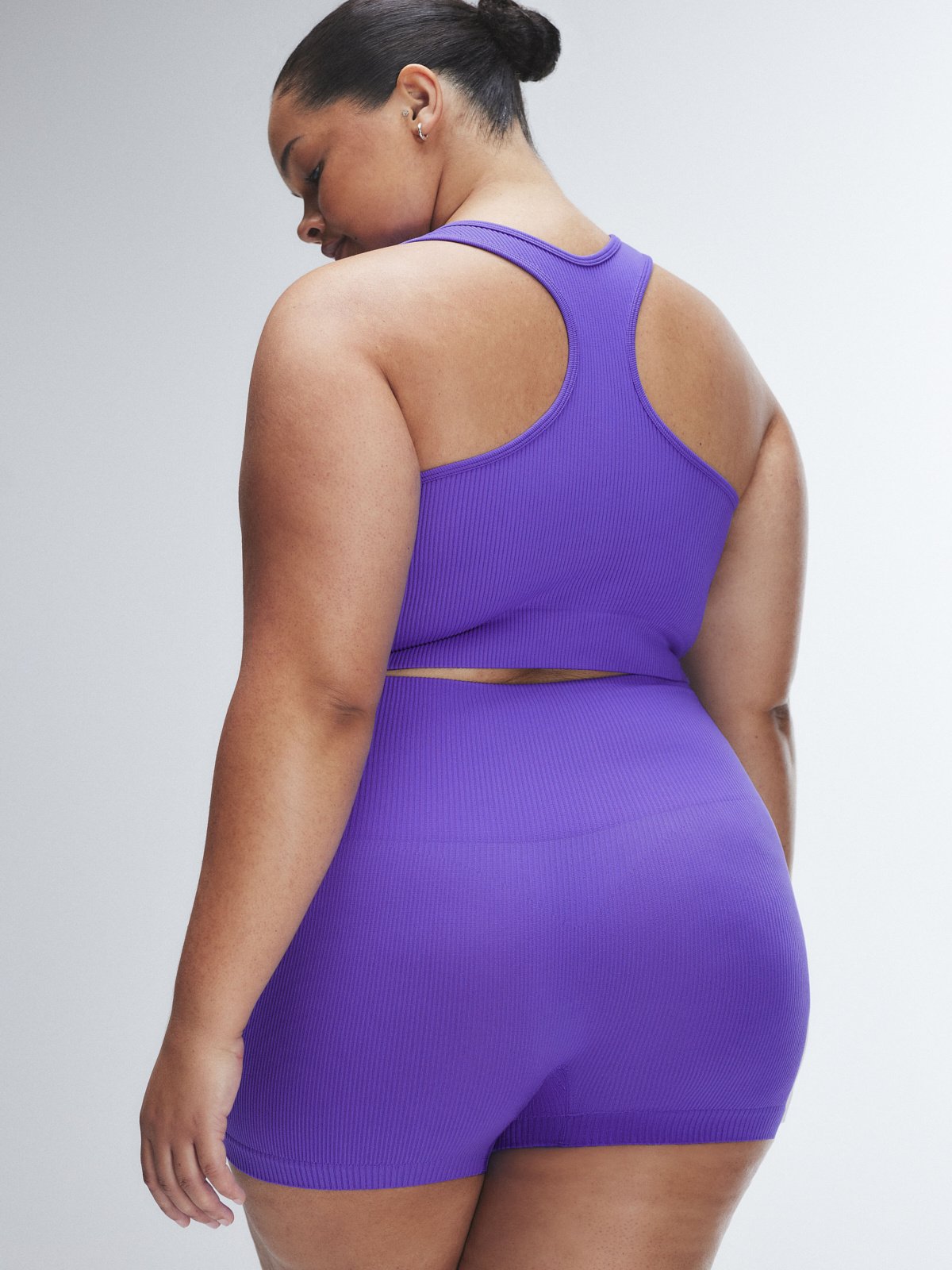 Seamless Rib Sport High-Waist Short in Purple | SAVAGE X FENTY