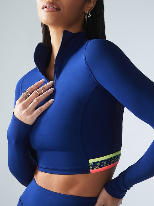 Main Player Half-Zip Top in Blue & Multi | SAVAGE X FENTY